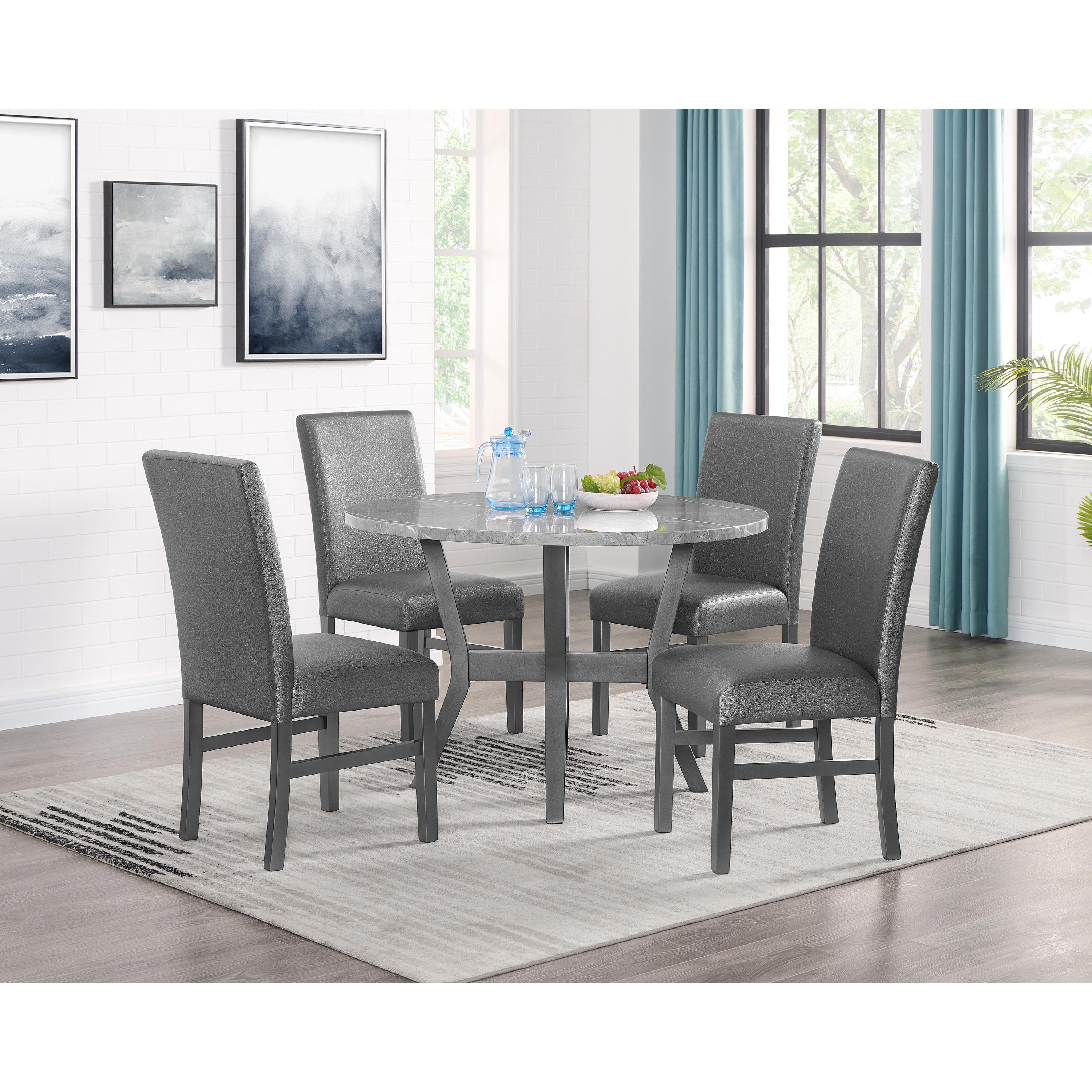 Crown Mark Judson 1317SET-GT 5pc Dining Set - Glitter Grey Crown Mark Judson 1317SET-GT 5pc Dining Set - Glitter Grey