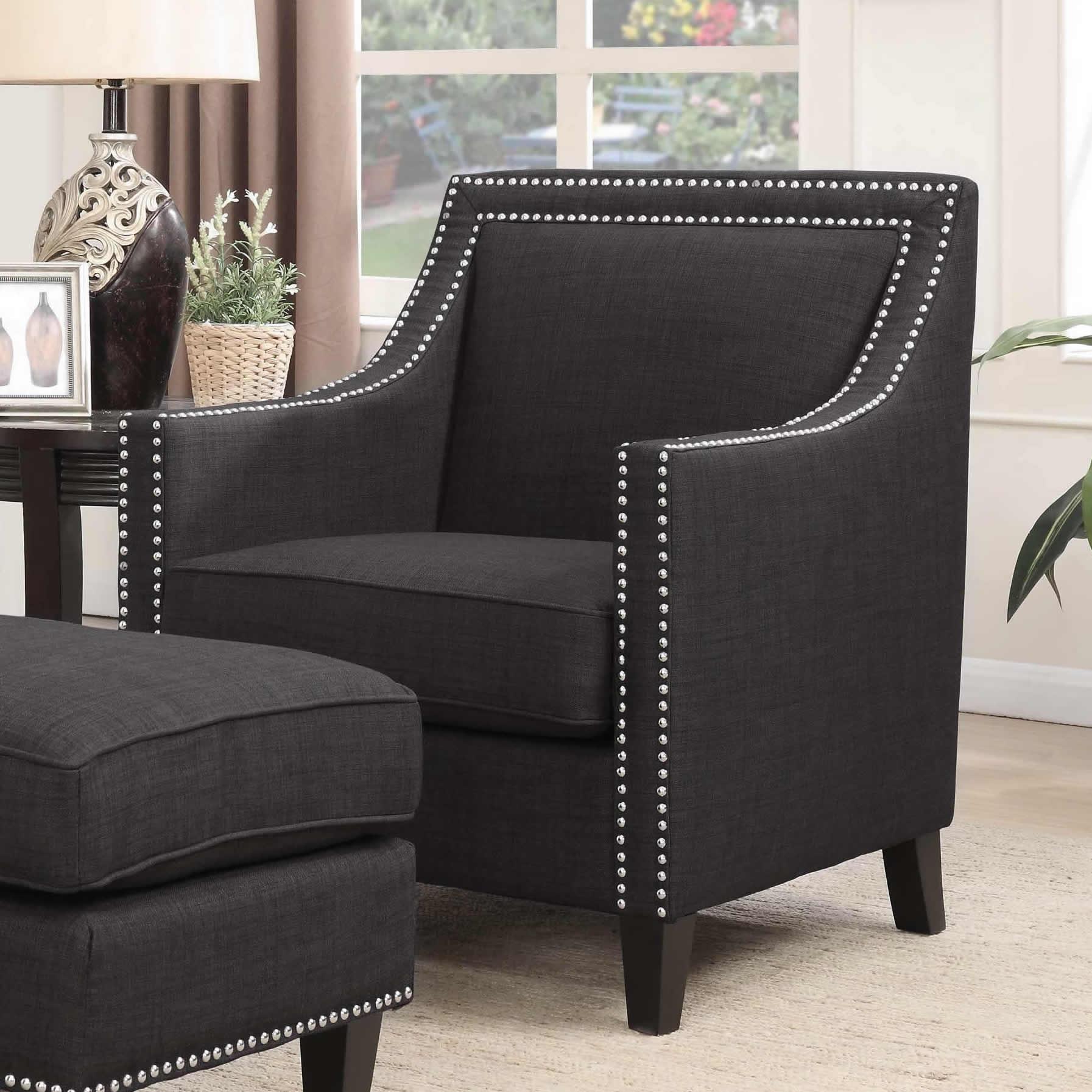 Elements International Erica Stationary Fabric Accent Chair UER090100C